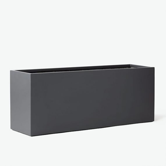 Grey Rectangular Trough - Fibreglass - Greenscape Design & Decor
