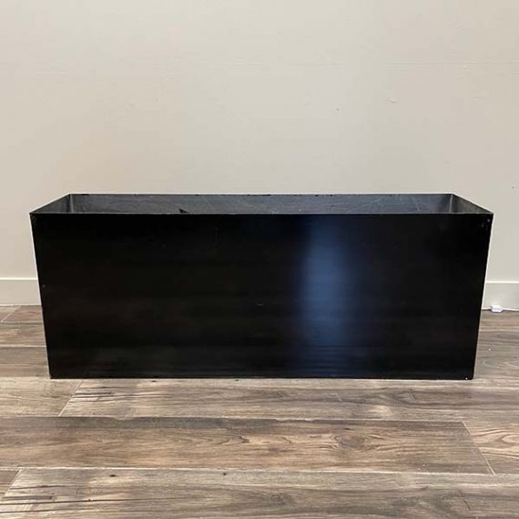 Black Rectangular Trough - Matte Metal - Greenscape Design & Decor